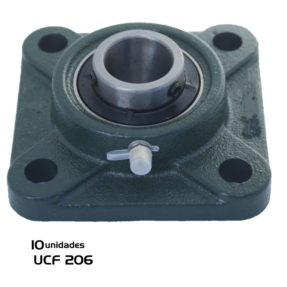 Kit 10 Mancal Quadrado Flange + Rolamento Ucf 206 Eixo 30mm - Loja Brafer
