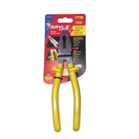 Alicate Universal 8 Polegadas Isolado Mayle - Loja Brafer