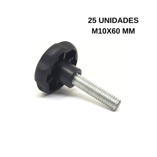 Manipulo Inox Macho M10X60mm 6040 Modelo Margarida 25 Und - Loja Brafer